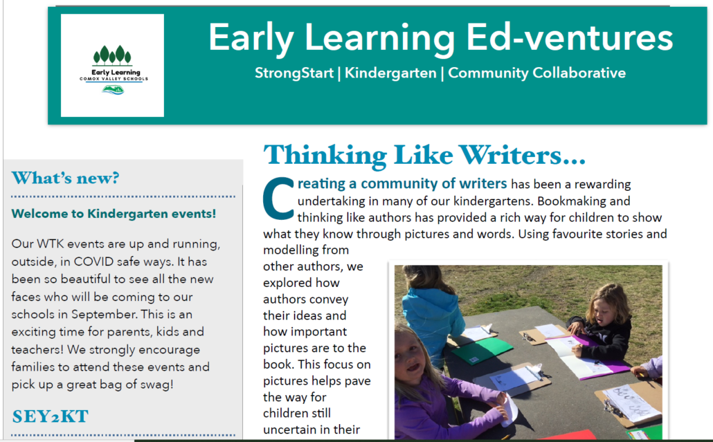 Early Learning EdVentures Newsletter – Learn71